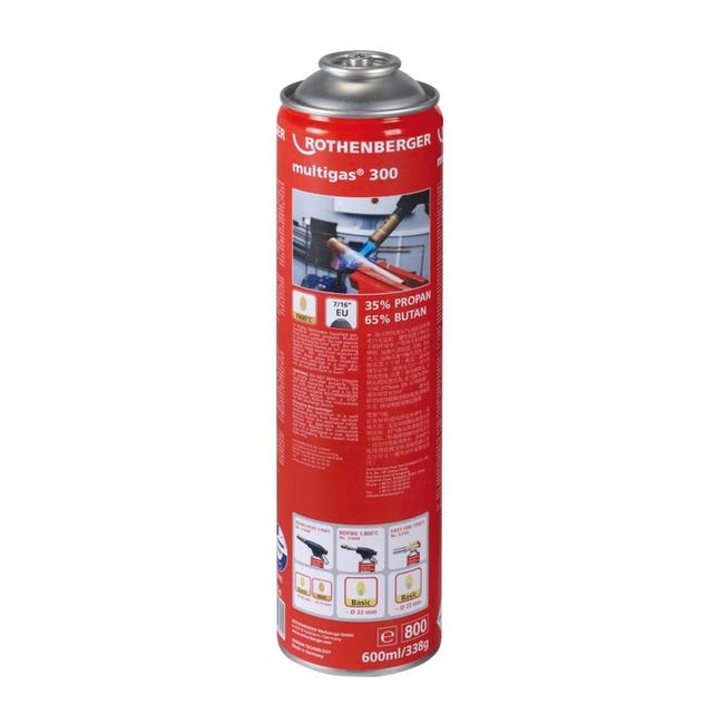 ROTHENBERGER Multigas 300 gázpalack, 600 ml - ROTHENBERGER