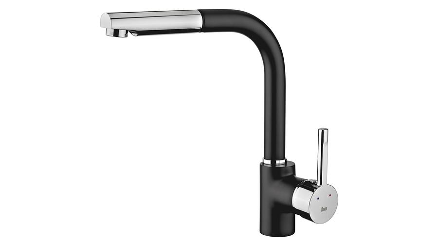 TEKA ARK 938 N (fekete) mosogató csaptelep kihúzható zuhanyfejjel - TEKA