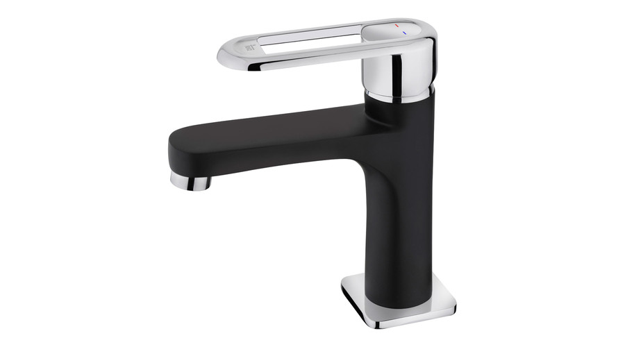 TEKA Nexos mosdó csaptelep, fekete&króm - TEKA