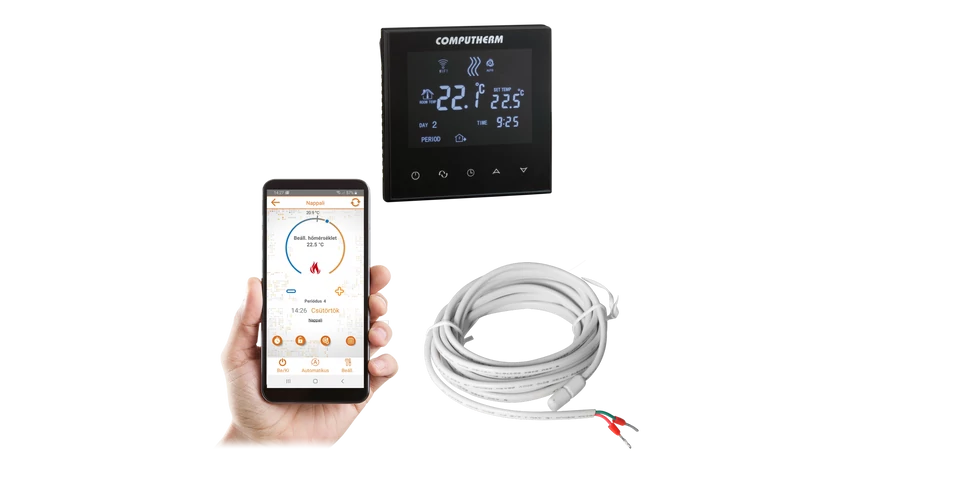 COMPUTHERM E300 Wi-Fi termosztát radiátoros- és padlófűtési rendszerekhez - COMPUTHERM