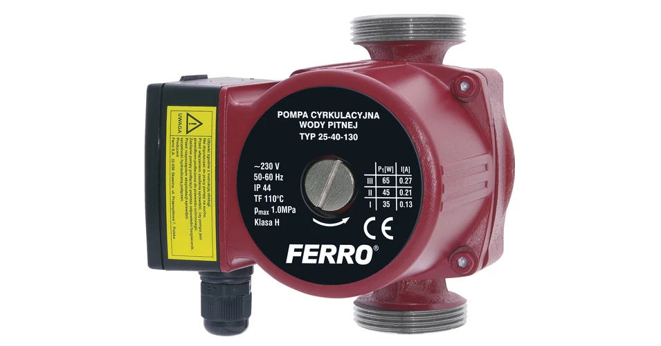 FERRO 25-40 130 ivóvizes keringető szivattyú - FERRO