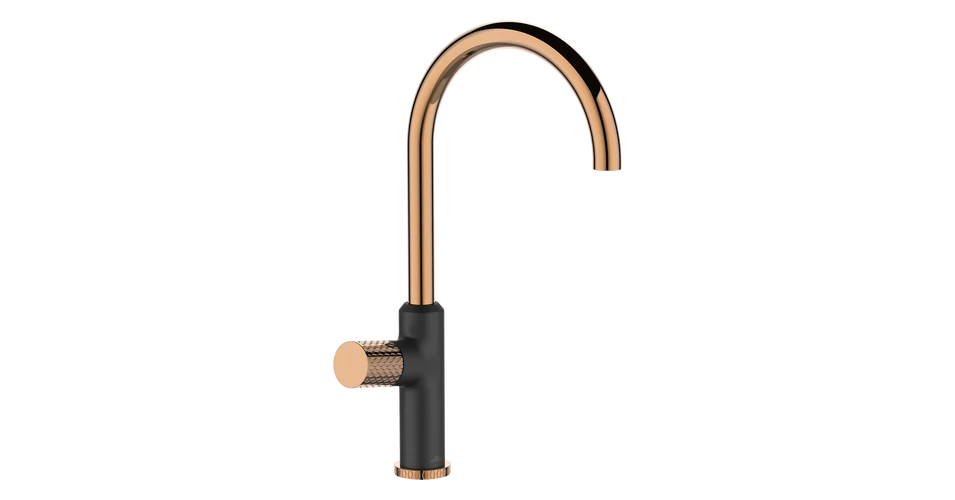 INVENA Moonlight álló mosogató csaptelep, fekete/rose gold - INVENA