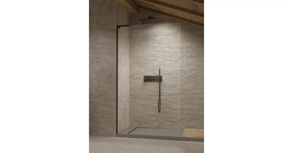 RADAWAY Modo SL II Black Walk-in zuhanyfal - RADAWAY