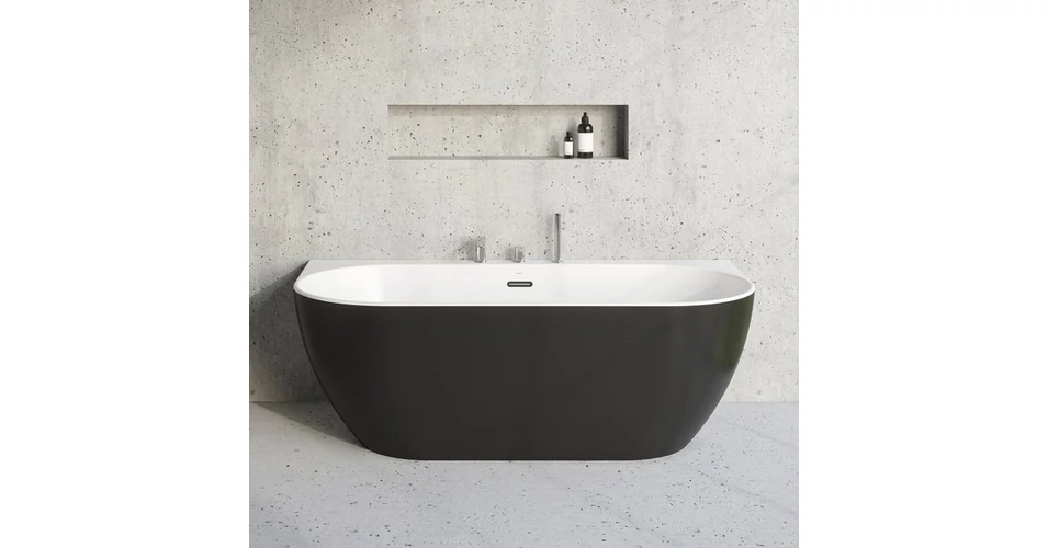 RAVAK Freedom Wall szabadon álló akrilkád fekete - RAVAK