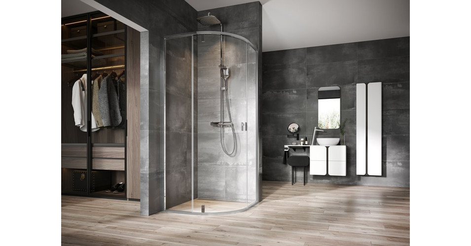 RAVAK Nexty NSKK3 háromrészes, negyedköríves, kifelé nyíló zuhanykabin ...