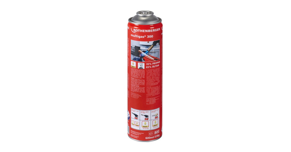ROTHENBERGER Multigas 300 gázpalack, 600 ml - ROTHENBERGER